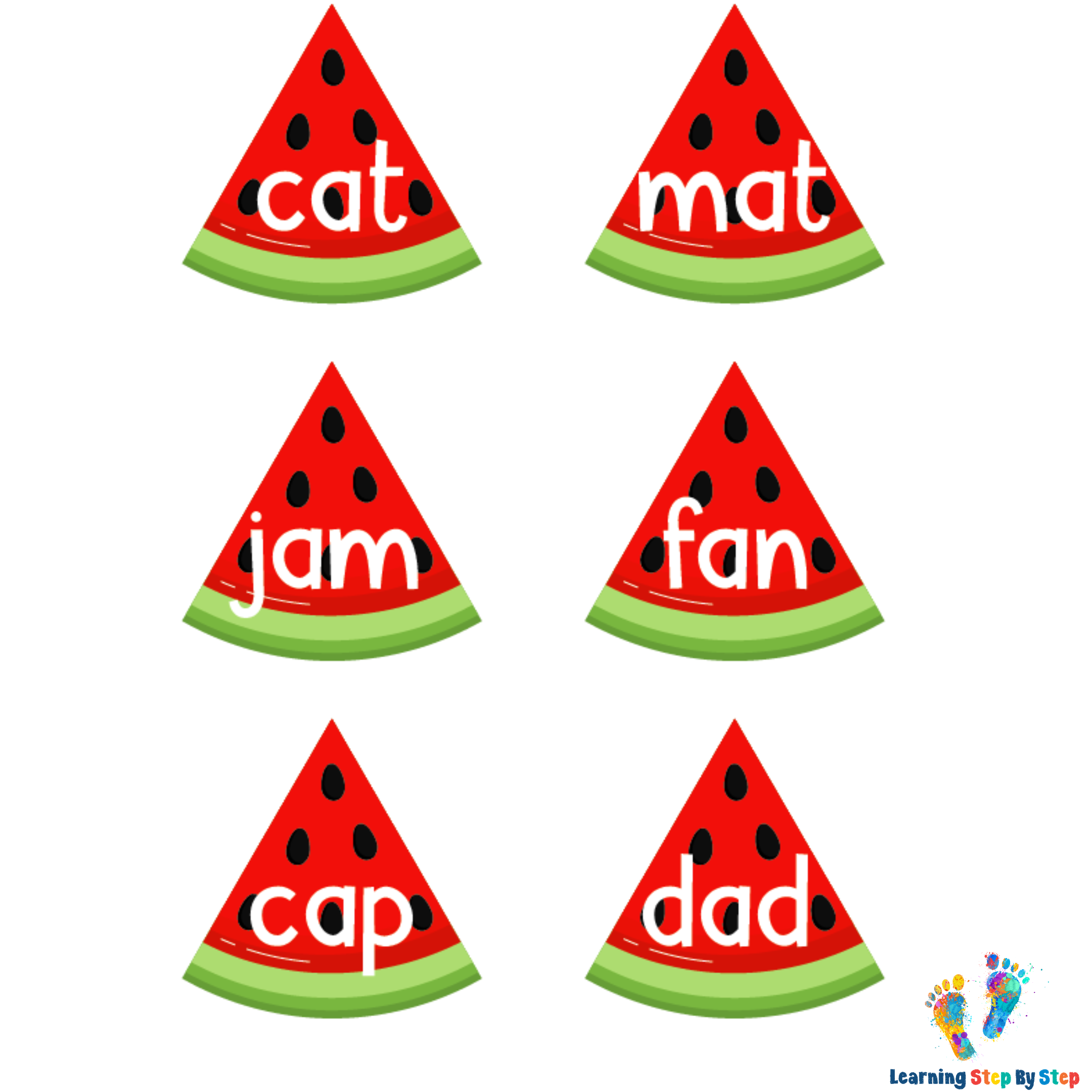 CVC Words Game - Feed Wanda and Willy The Watermelon - Learning Step By ...