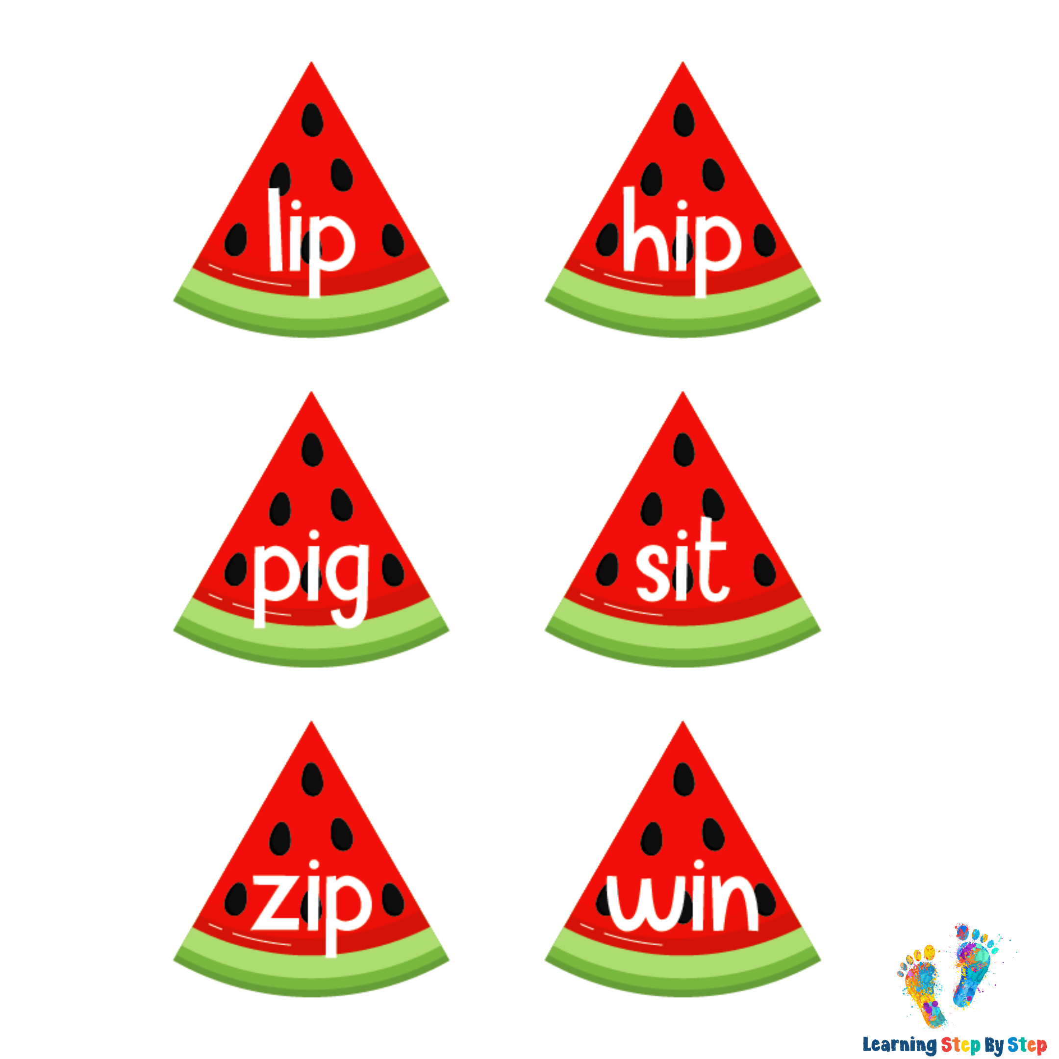 CVC Words Game - Feed Wanda and Willy The Watermelon - Learning Step By ...