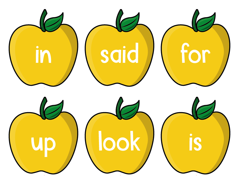 Sight Words Activity - Feed the Farmer the Apples - Learning Step By Step