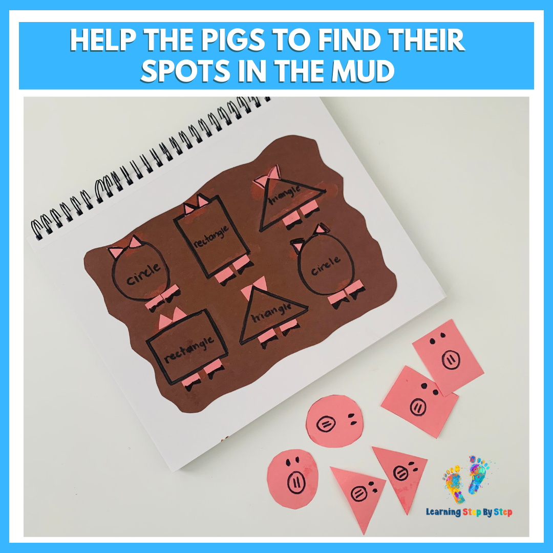 Help The Pigs to Find their Spots in the Mud| Shape Activity for ...