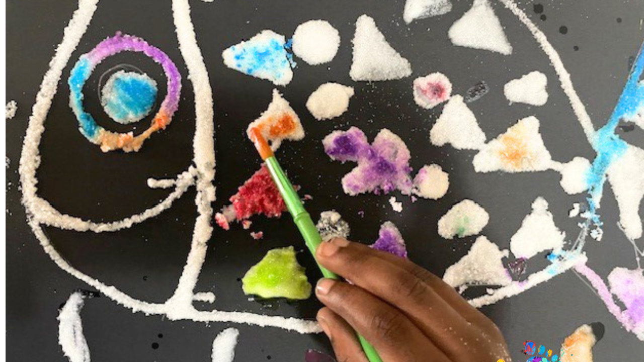 Raised Salt Painting Art Activity For Young Children - Learning Step By ...