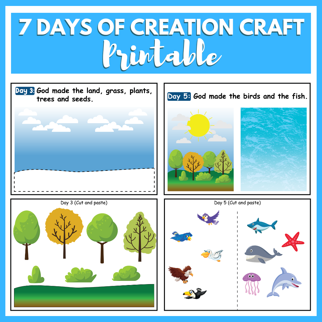 7 Days of Creation Craft Kit (Printable) - Learning Step By Step