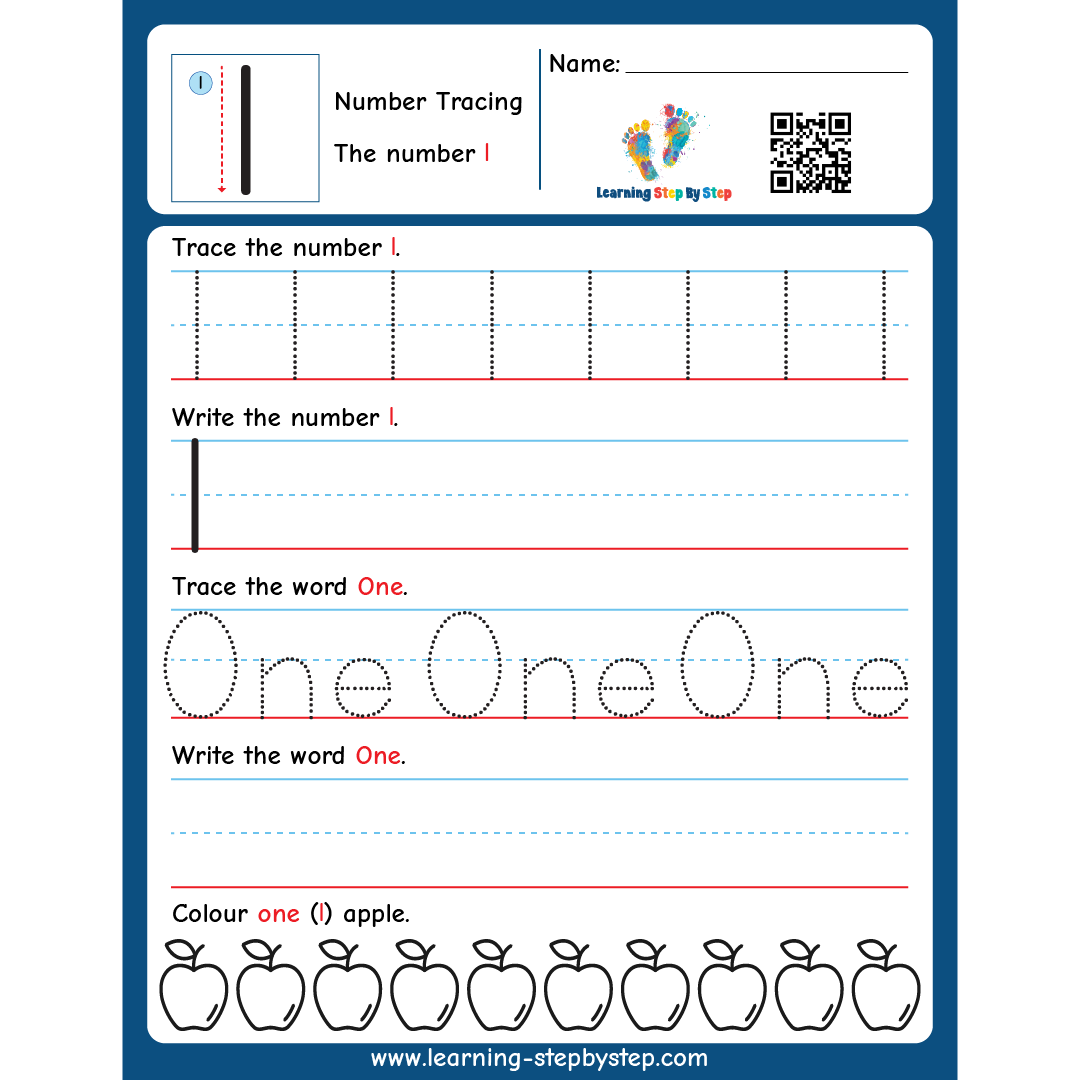Preschool Numbers Workbook (1–10) - Printable - Learning Step By Step